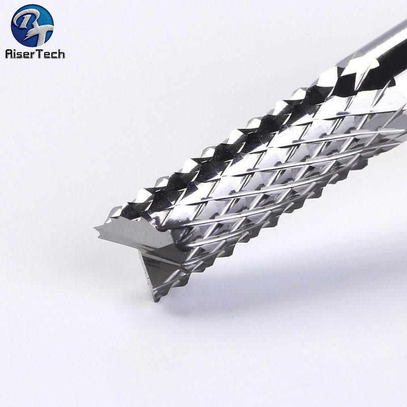 Corn Teeth Flute CNC Router Bits Carbide End Mill For PCB Board Carbon ...